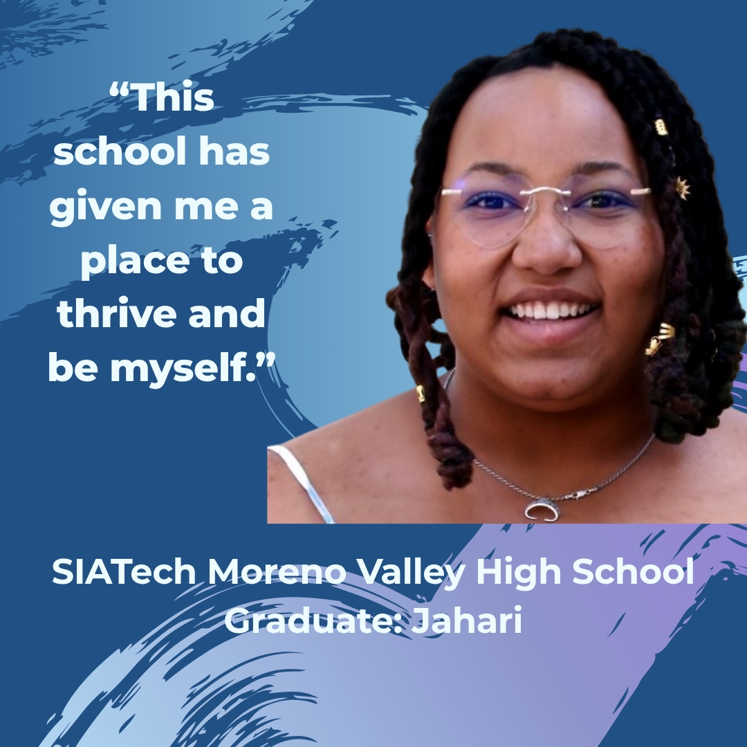 SIATech Moreno Valley Student Jahari Speaks at Graduation Ceremony